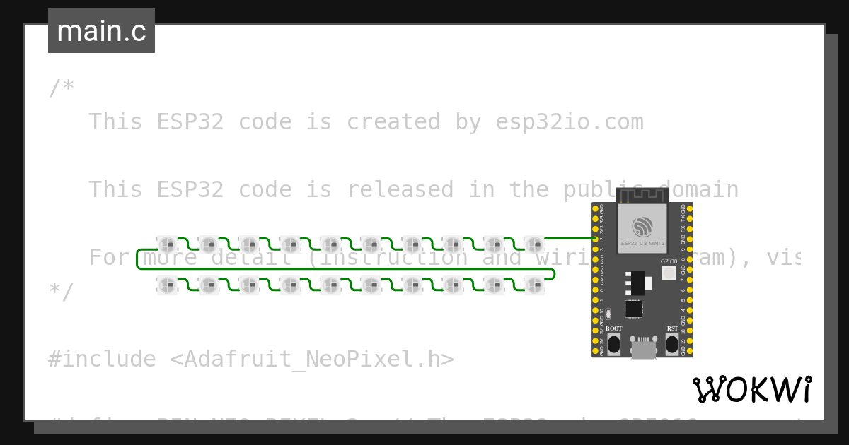 Neopxltest Wokwi Esp32 Stm32 Arduino Simulator