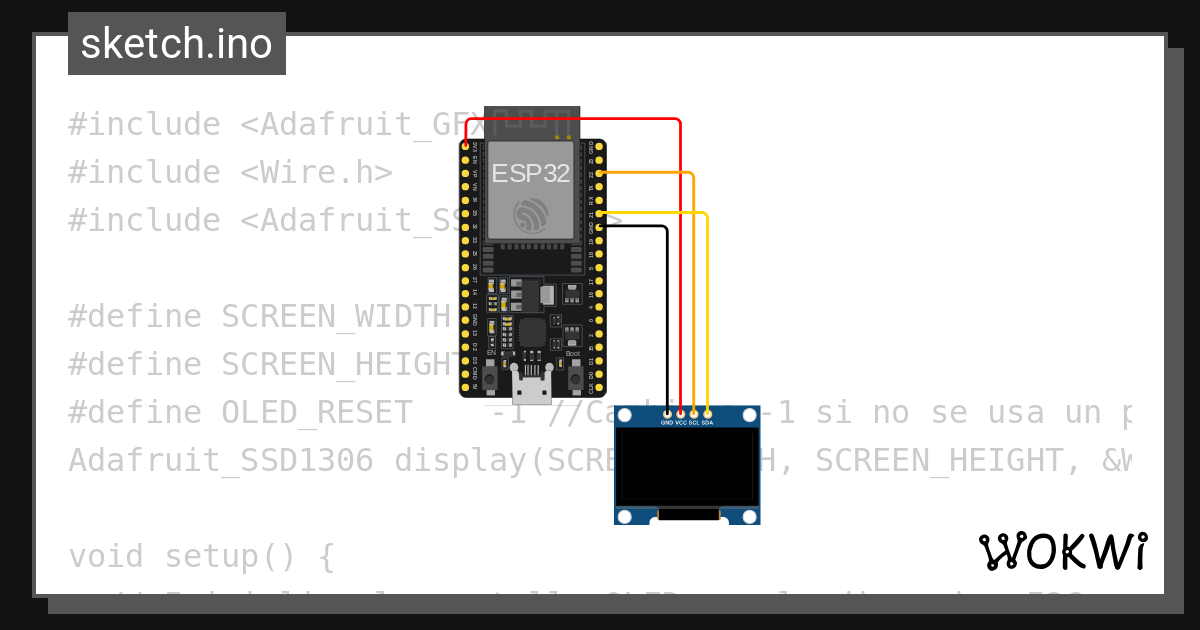 Ejercicio 6 Oled Adivinanza Wokwi Esp32 Stm32 Arduino Simulator 1047