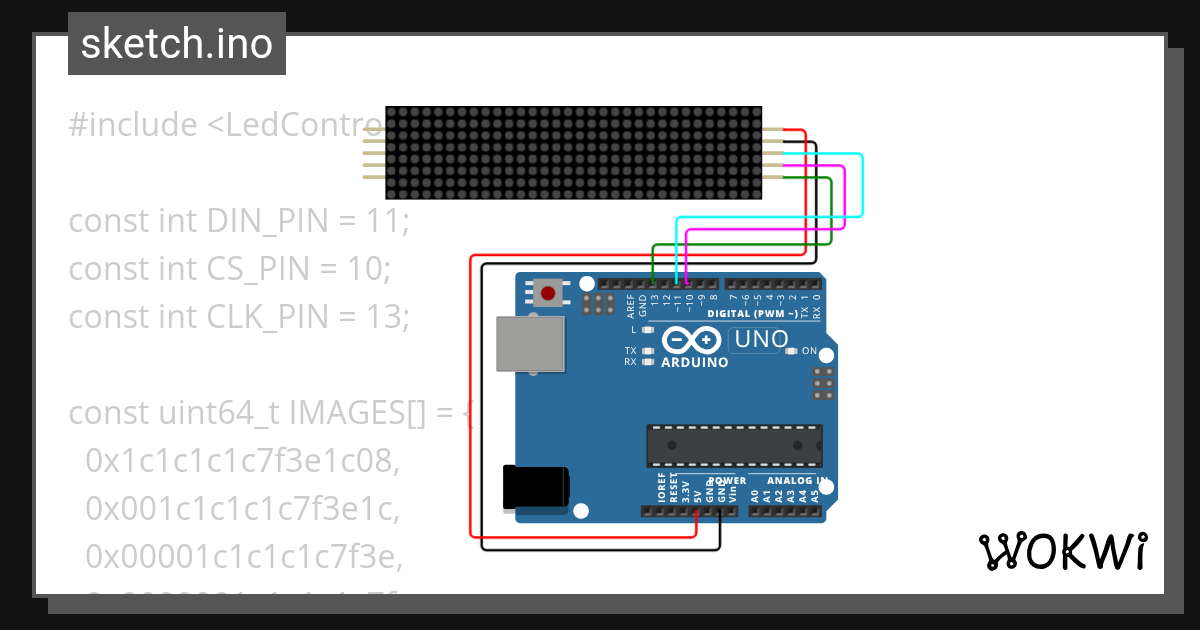 Matriz led flecha ascensor - Wokwi ESP32, STM32, Arduino Simulator Matriz led flecha ascensor - Wokwi ESP32, STM32, Arduino Simulator