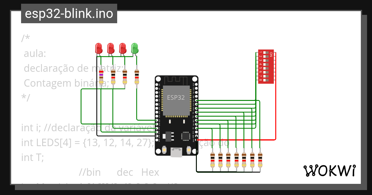 rafael v portas lógicas - Wokwi ESP32, STM32, Arduino Simulator