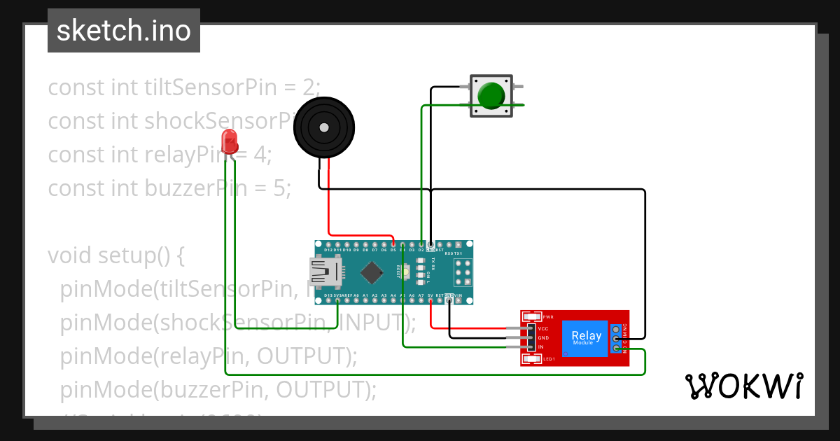 bike alarm 2 - Wokwi ESP32, STM32, Arduino Simulator