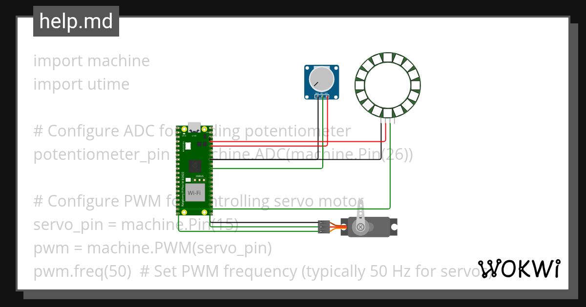 Model Train Turntable Controller Copy - Wokwi ESP32, STM32, Arduino Simulator