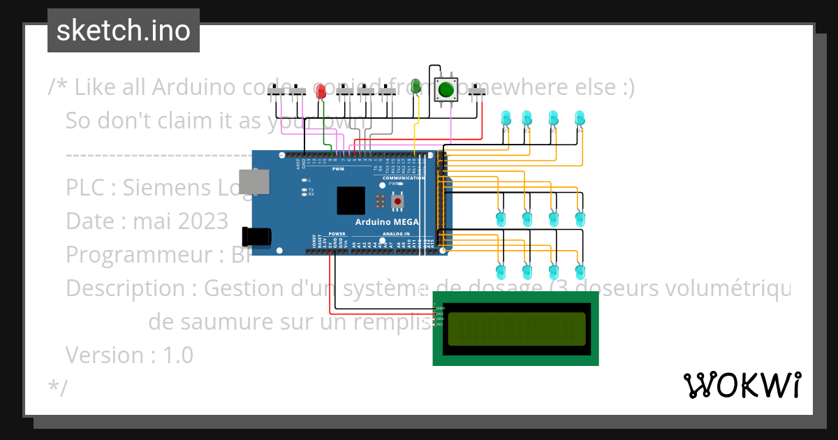 DoseursVolumétriques - Wokwi ESP32, STM32, Arduino Simulator