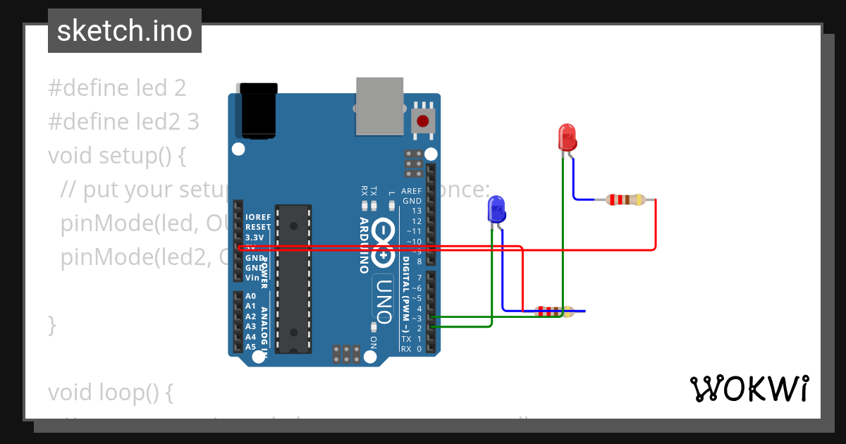 LED - Wokwi ESP32, STM32, Arduino Simulator