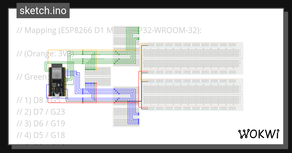 ESP8266-ESP32 Mapper - Wokwi ESP32, STM32, Arduino Simulator