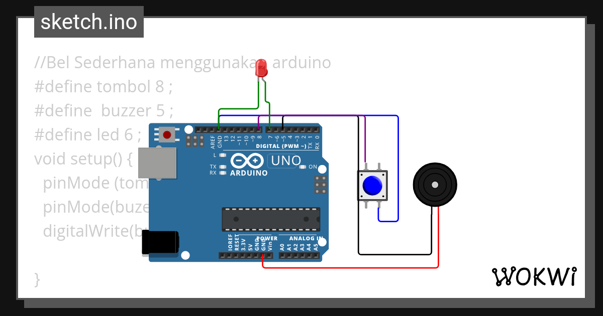 bel sederhana2 - Wokwi ESP32, STM32, Arduino Simulator bel sederhana2 - Wokwi ESP32, STM32, Arduino Simulator