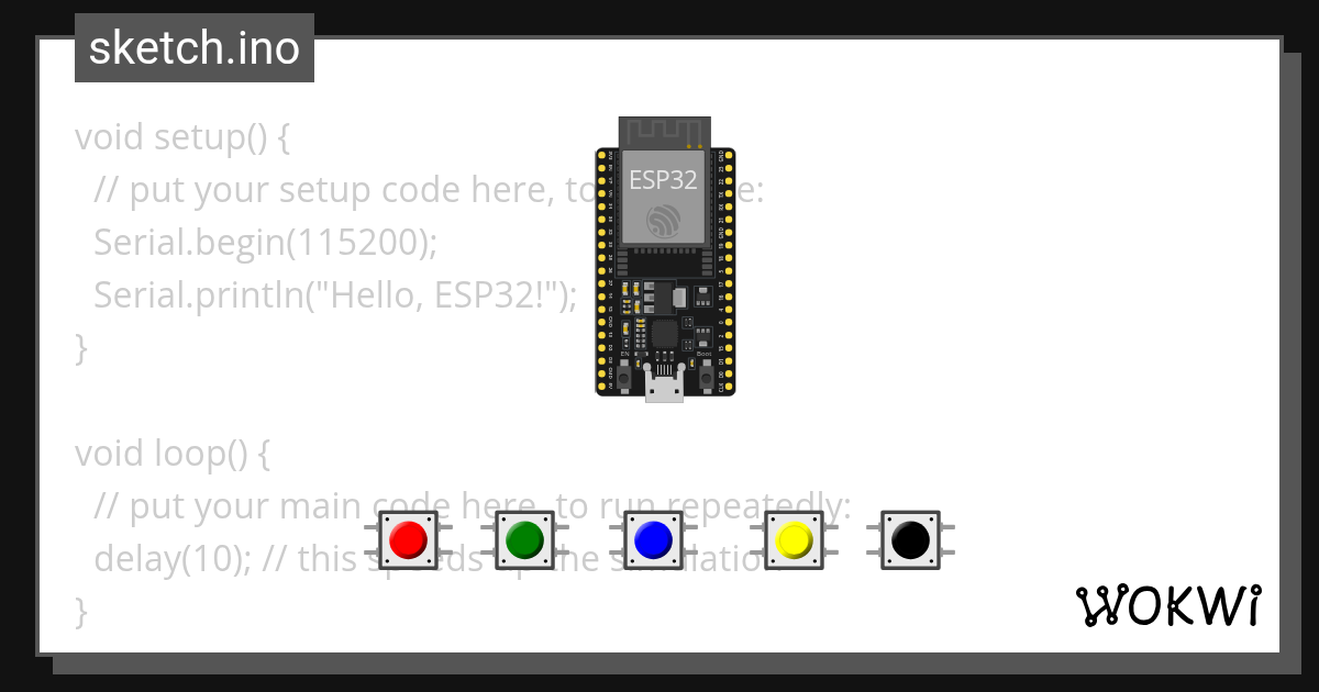 led esp32 buttons - Wokwi ESP32, STM32, Arduino Simulator