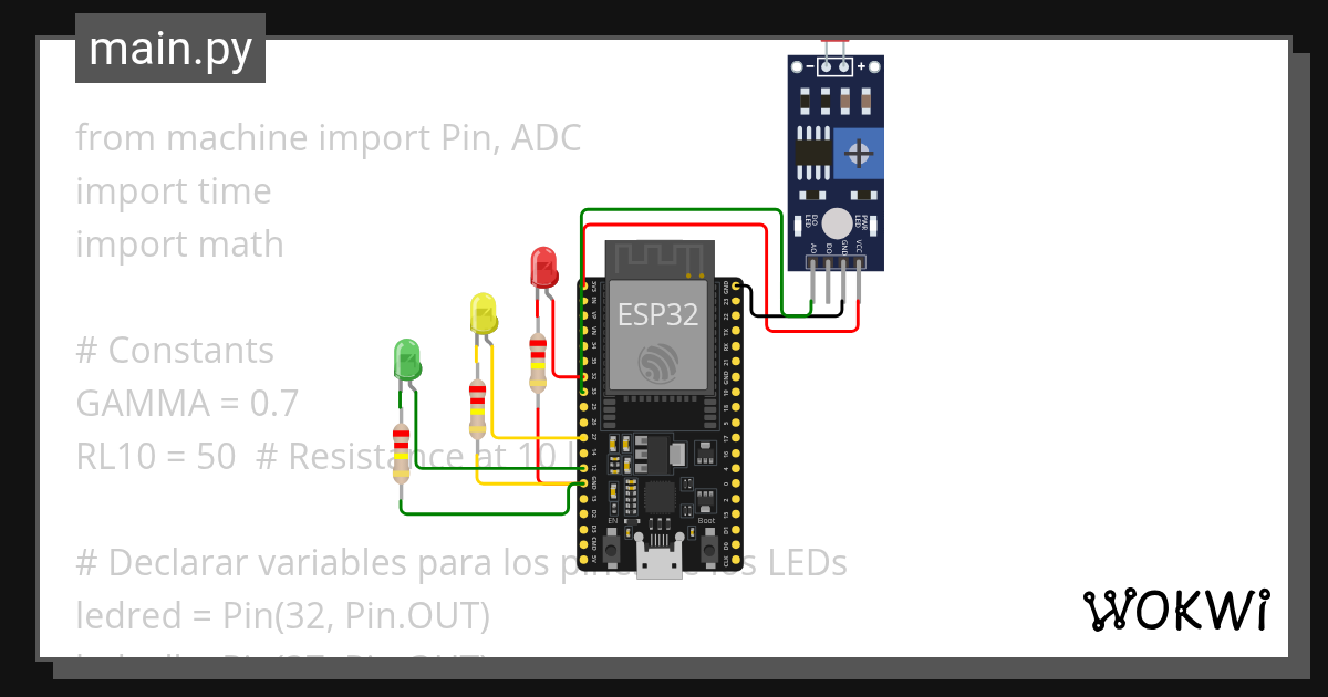 clase 4 photoresistor tarea - Wokwi ESP32, STM32, Arduino Simulator