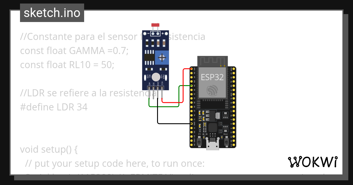 clase 4 photoresistor arduino - Wokwi ESP32, STM32, Arduino Simulator