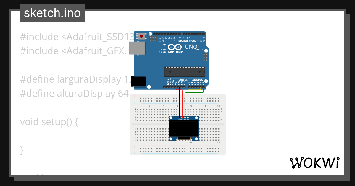 display oled - Wokwi ESP32, STM32, Arduino Simulator