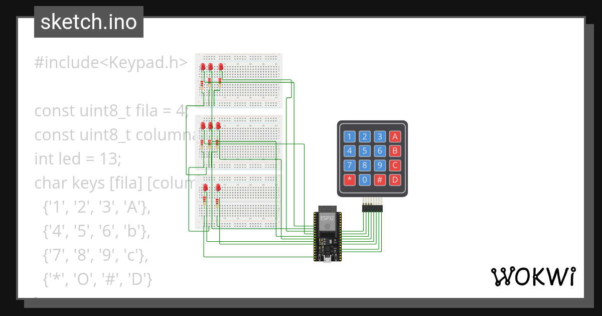 Codigo Teclado Wokwi Esp32 Stm32 Arduino Simulator 