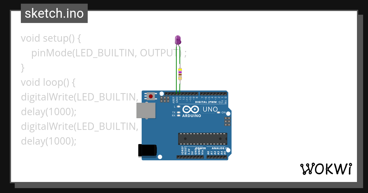 LED1 - Wokwi ESP32, STM32, Arduino Simulator LED1 - Wokwi ESP32, STM32, Arduino Simulator