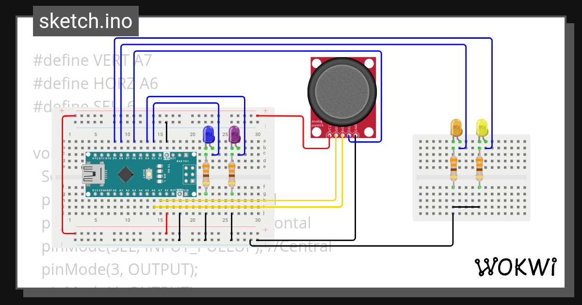 Controlador de 4 LEDs - Wokwi ESP32, STM32, Arduino Simulator