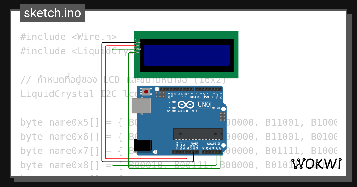 Prj7 Lcd Font Thai Copy Wokwi Esp32 Stm32 Arduino Simulator 0638