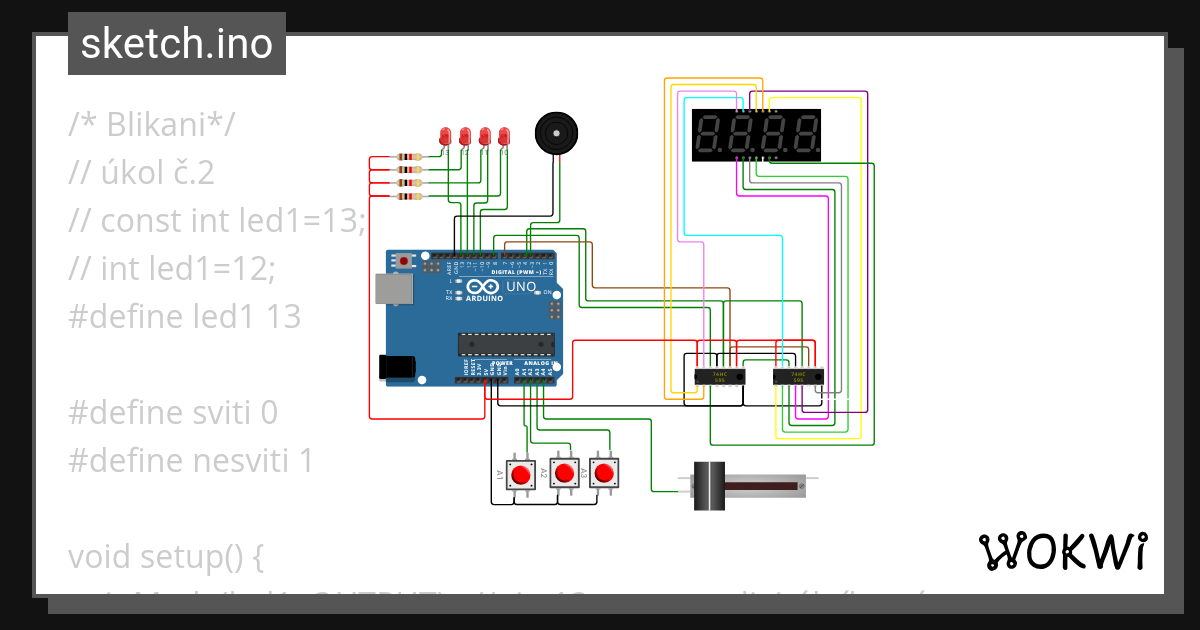01b 1x Led Define Sviti Wokwi Esp32 Stm32 Arduino Simulator 7172