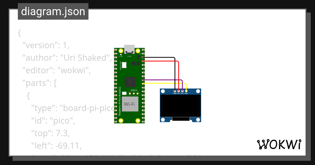 WiFi Scan - Pi Pico SDK With display (Python) - Wokwi ESP32, STM32, Arduino Simulator