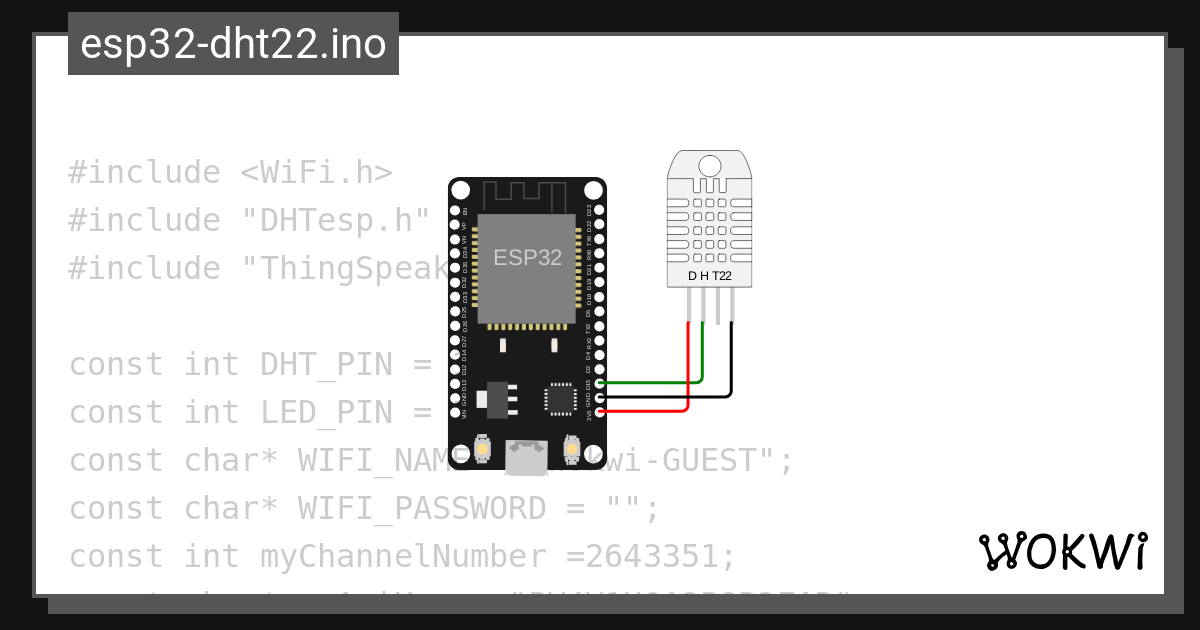 Dht22 With Thingspeak Wokwi Esp32 Stm32 Arduino Simulator 1640