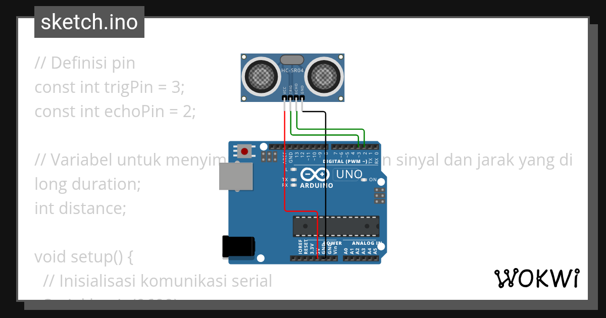 ultrasonik toren air - Wokwi ESP32, STM32, Arduino Simulator