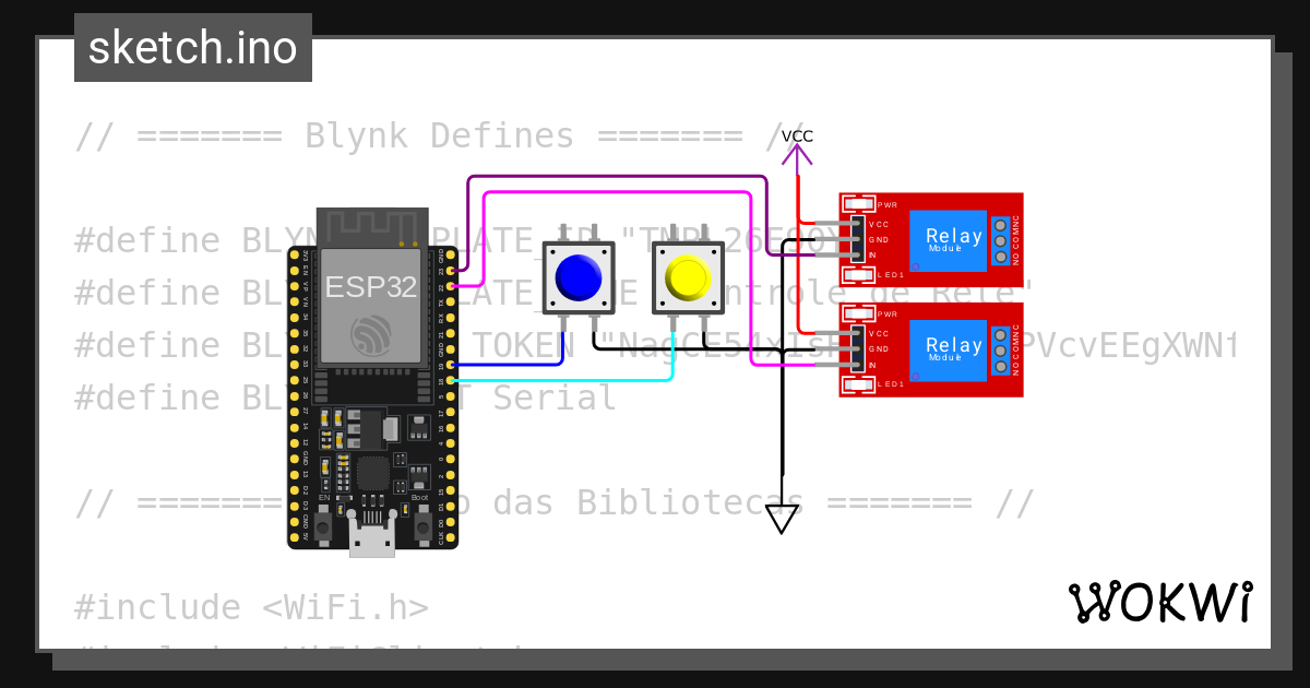 Controle Rele No Blynk Wokwi Esp32 Stm32 Arduino Simulator 4902