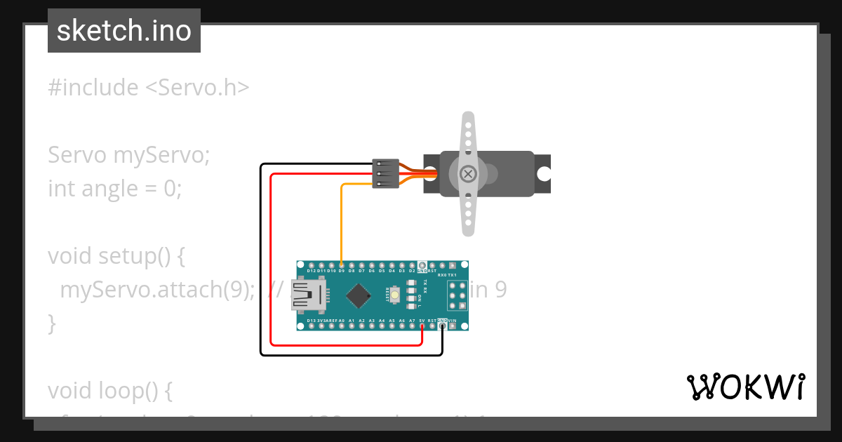 Servo motor - Wokwi ESP32, STM32, Arduino Simulator