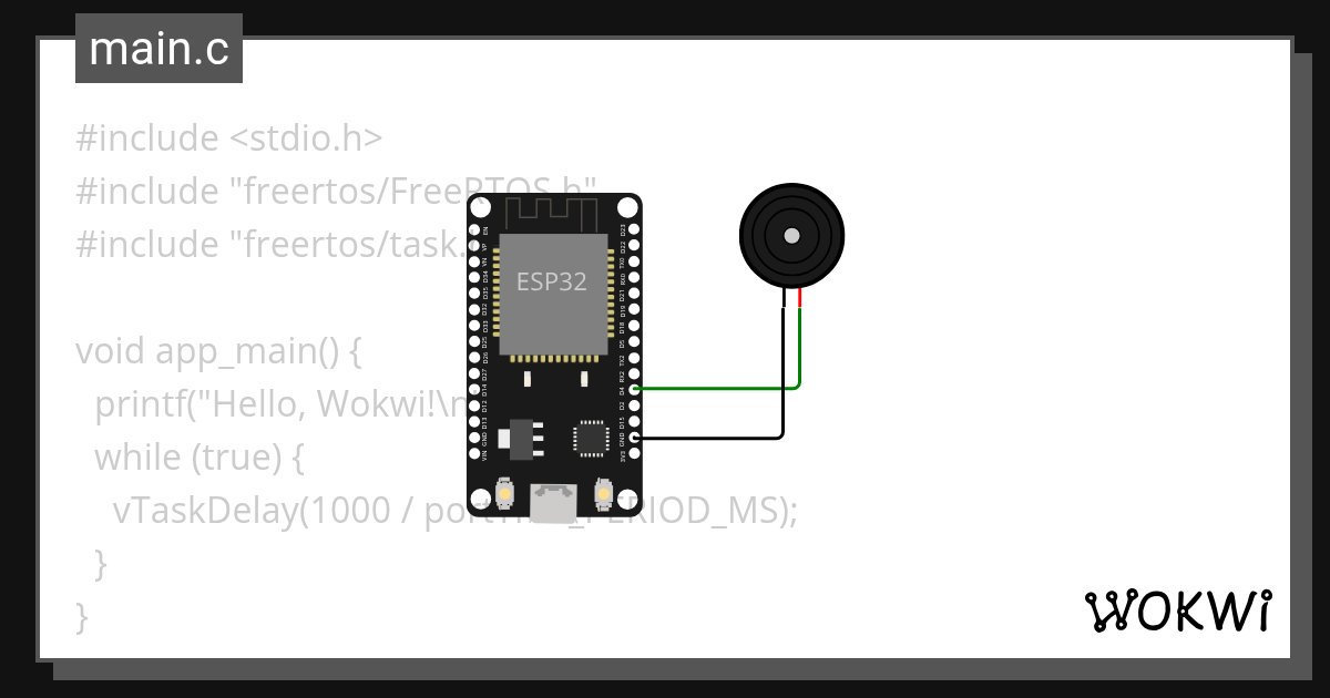 esp32+buzzer - Wokwi ESP32, STM32, Arduino Simulator