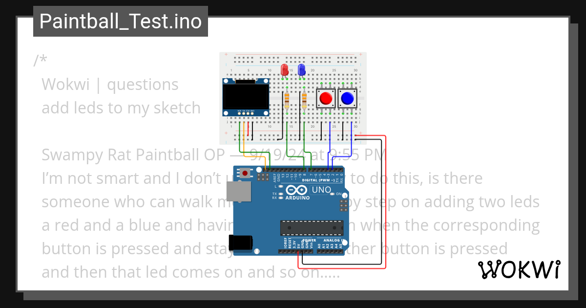 Swampy Rat Paintball MkII - Wokwi ESP32, STM32, Arduino Simulator