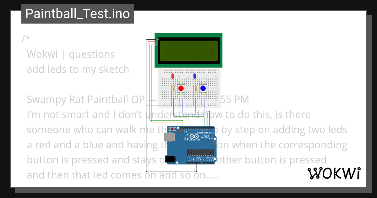 Swampy Rat Paintball MkIII - Wokwi ESP32, STM32, Arduino Simulator