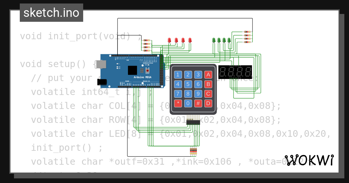 Keypad Wokwi Esp32 Stm32 Arduino Simulator 6125