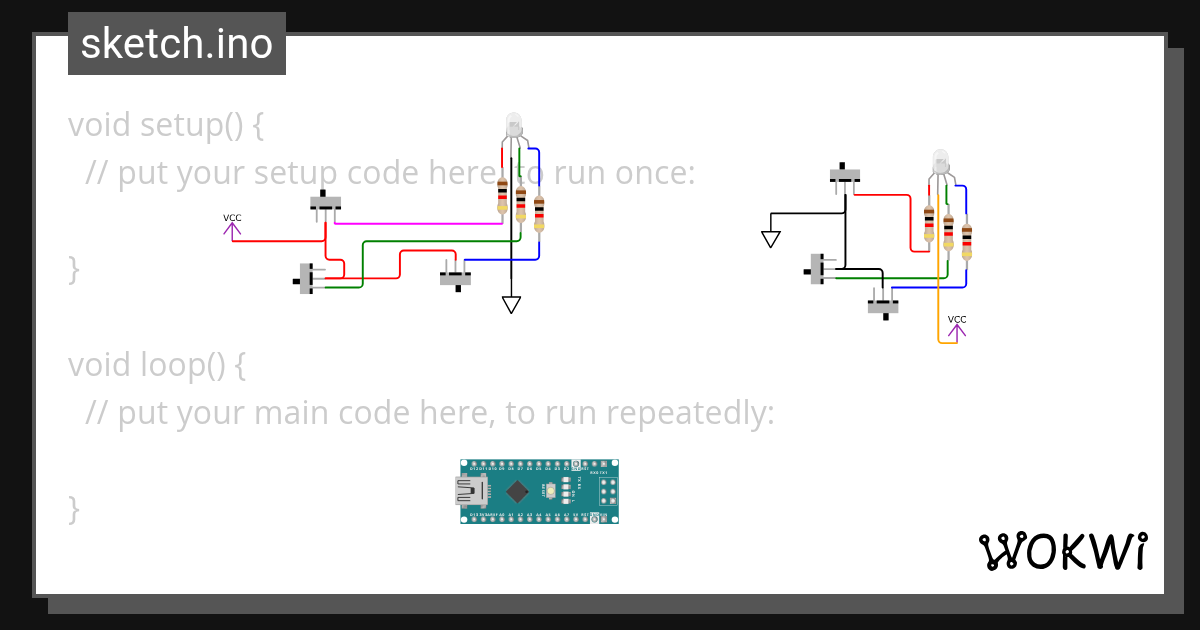 3 Rgb Led Wokwi Esp32 Stm32 Arduino Simulator 