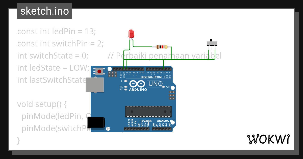 Switch state - Wokwi ESP32, STM32, Arduino Simulator