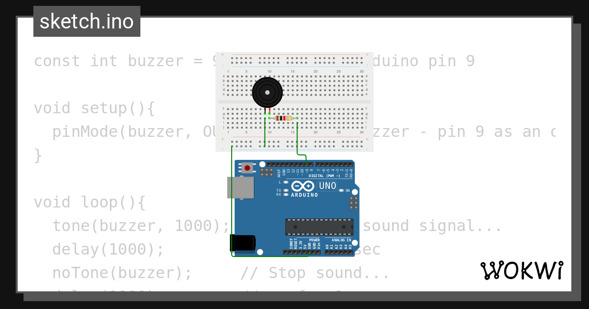 Buzzer Wokwi Esp32 Stm32 Arduino Simulator 8609