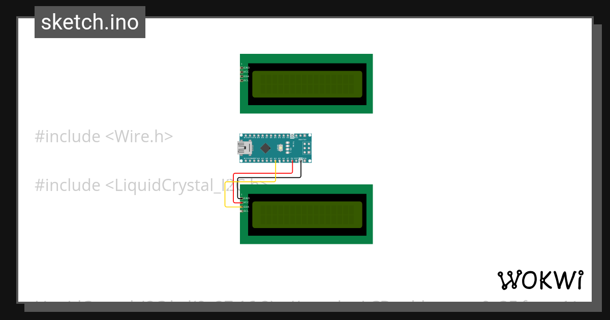 I2c Lcd Wokwi Esp32 Stm32 Arduino Simulator 5478