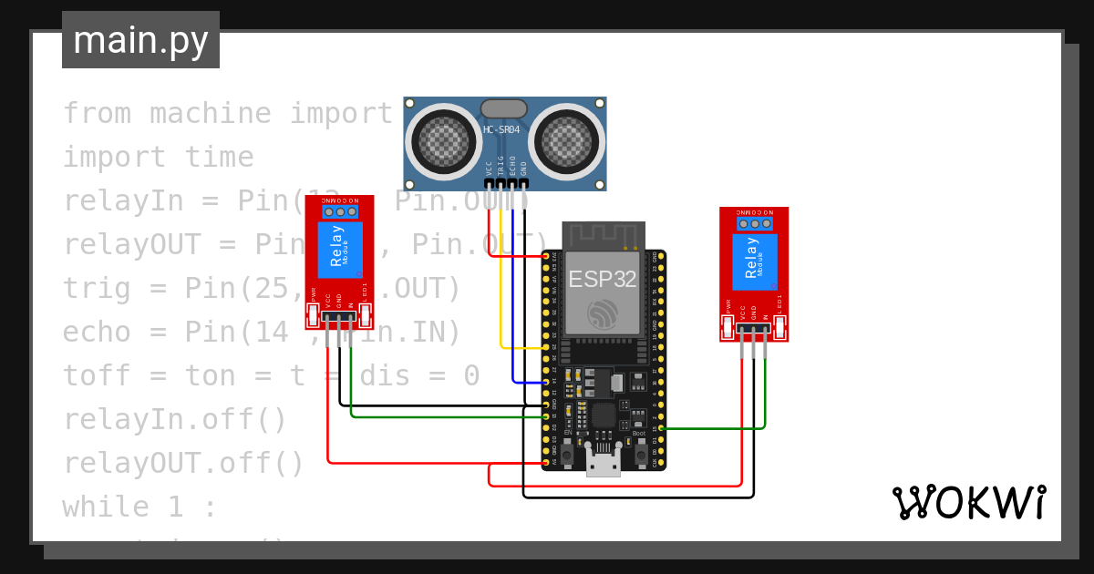 Projetseance 3 Ultrason Relais Wokwi Esp32 Stm32 Arduino Simulator 7021