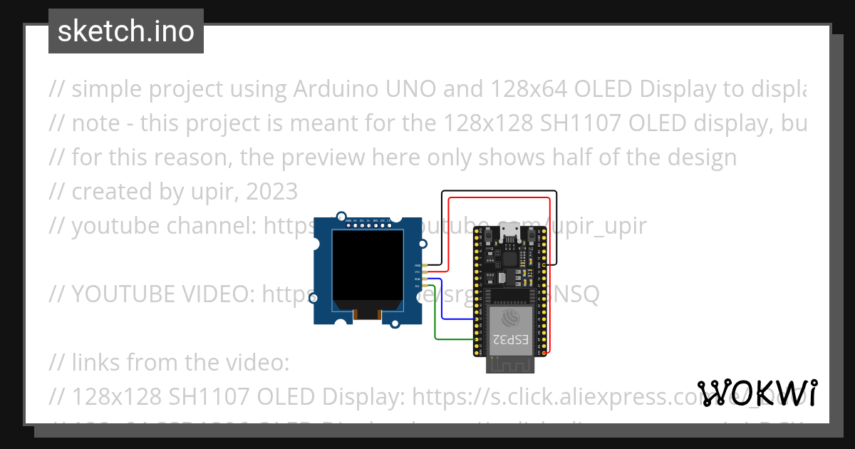 SH1107_OLED_Clock Copy - Wokwi ESP32, STM32, Arduino Simulator