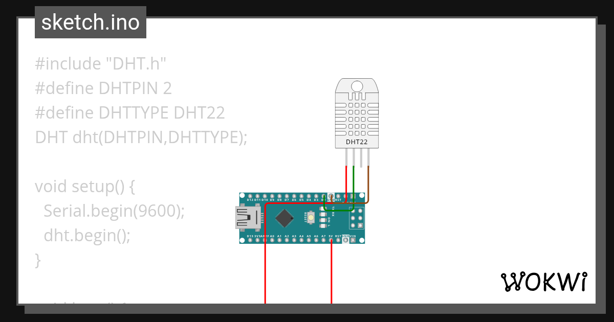 DHT SENSOR Sushmitha - Wokwi ESP32, STM32, Arduino Simulator