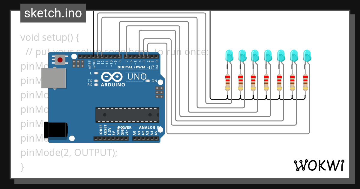 luses de navidad invertida :D - Wokwi ESP32, STM32, Arduino Simulator