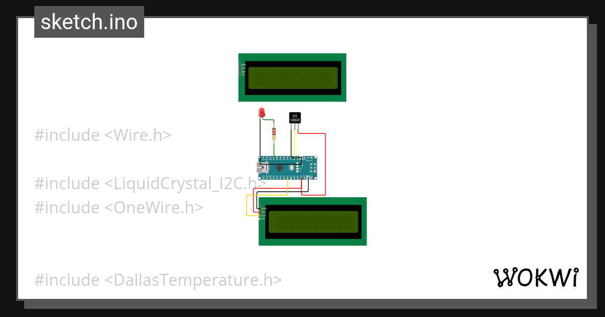 Dallas On LCD Rising - Wokwi ESP32, STM32, Arduino Simulator