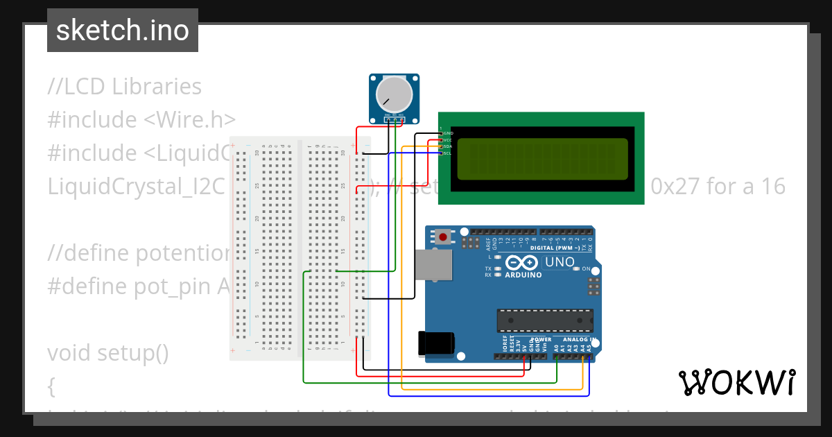 LCDw/pot - Wokwi ESP32, STM32, Arduino Simulator