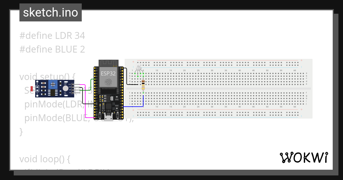 LDR - Wokwi ESP32, STM32, Arduino Simulator LDR - Wokwi ESP32, STM32, Arduino Simulator