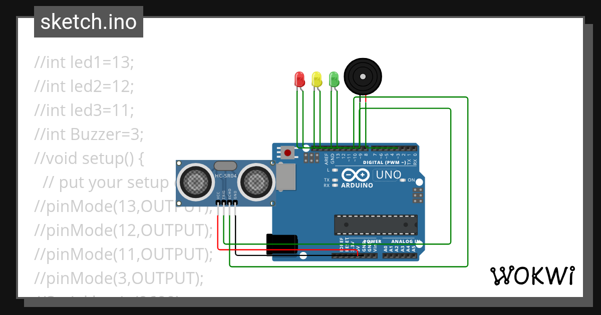 ultrasonic - Wokwi ESP32, STM32, Arduino Simulator