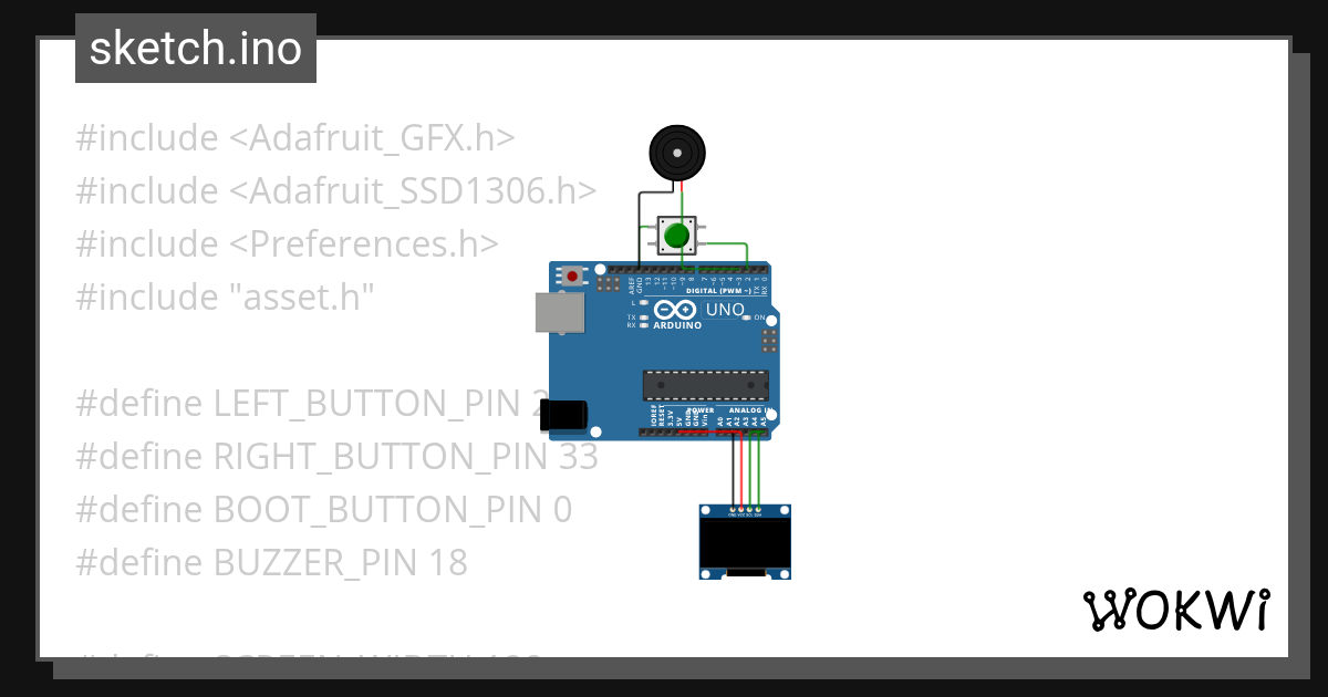 Flappy birb Copy - Wokwi ESP32, STM32, Arduino Simulator