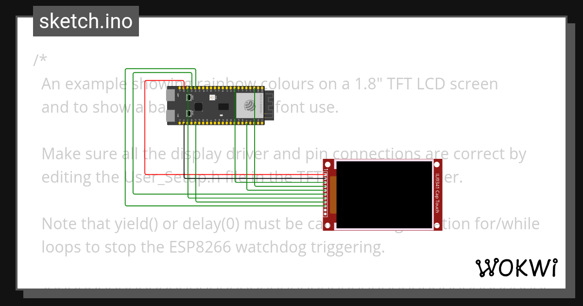 ESP32_S3 with User_Setup - Wokwi ESP32, STM32, Arduino Simulator