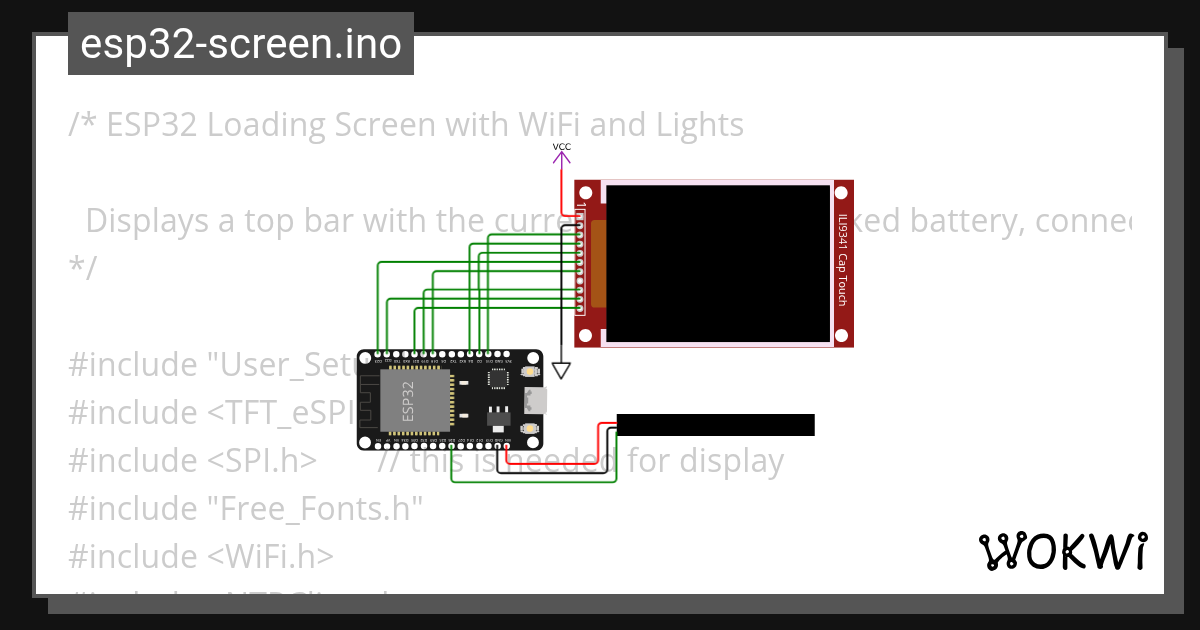Esp32 Loading Screen With Wifi And Lights Wokwi Esp32 Stm32 Arduino Simulator