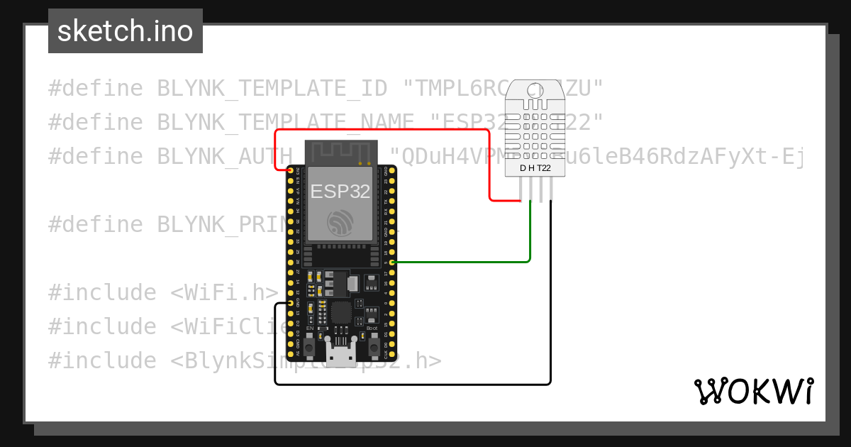 Esp32 Dht22 Suhu And Kelembapan Wokwi Esp32 Stm32 Arduino Simulator 1406