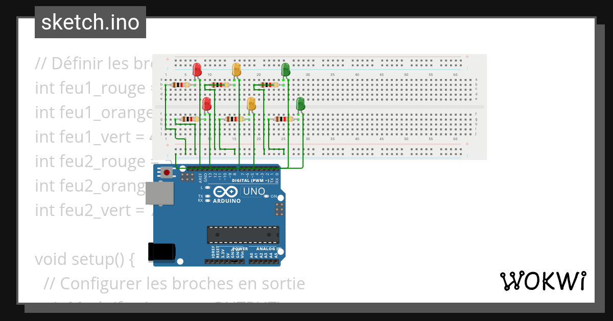 feux - Wokwi ESP32, STM32, Arduino Simulator