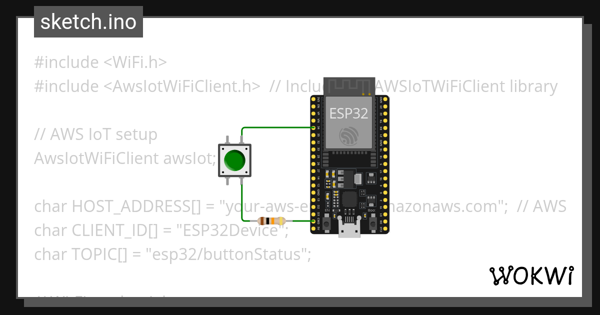 Button - Wokwi ESP32, STM32, Arduino Simulator