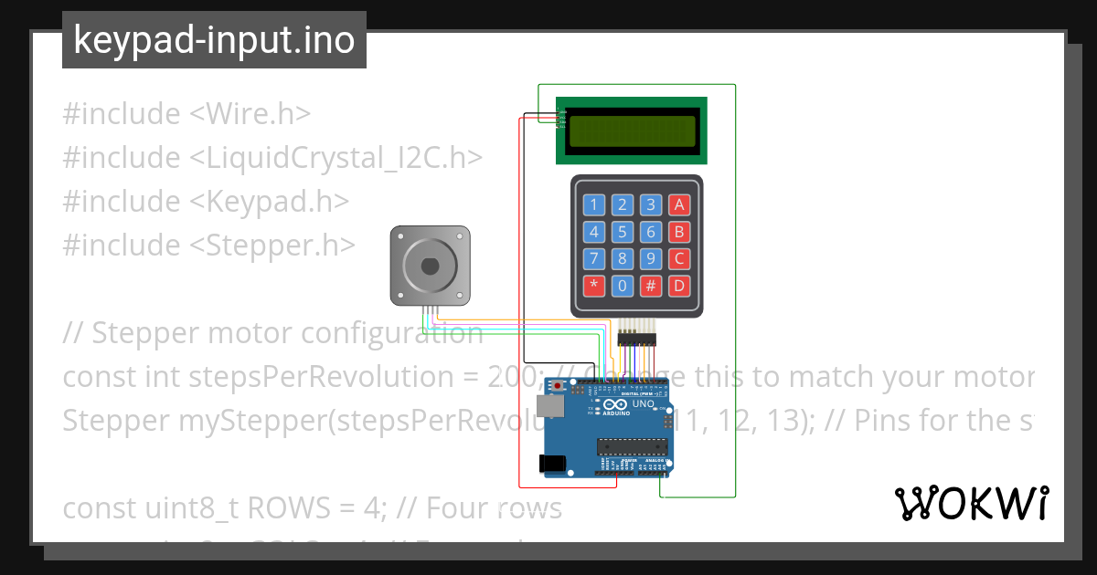 keypad_w_1602display - Wokwi ESP32, STM32, Arduino Simulator