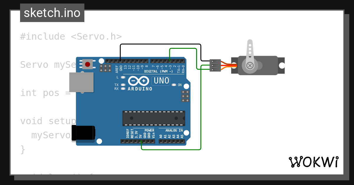 Servo1 Wokwi Esp32 Stm32 Arduino Simulator 