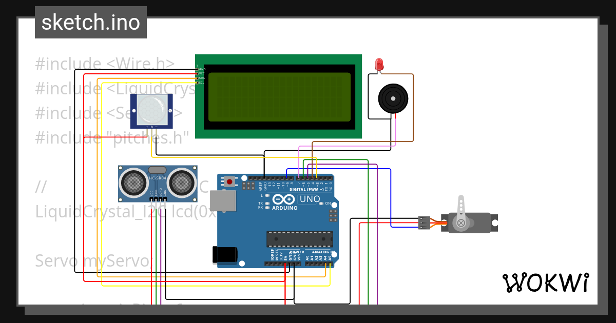 Project 17 PIR จับการเคลื่อนที่ให้แสดงเพลง Silent - Wokwi ESP32, STM32, Arduino Simulator