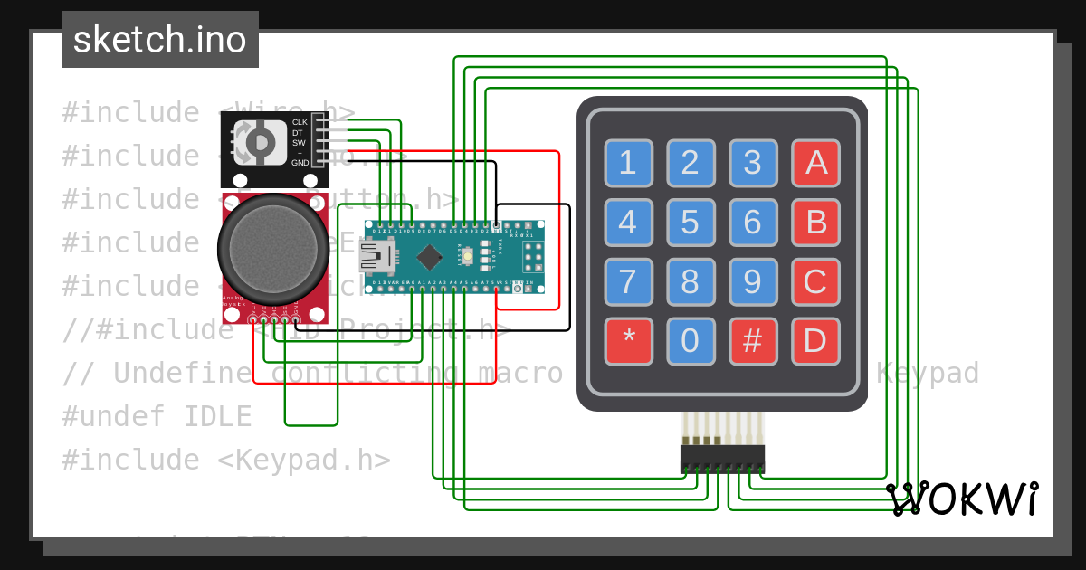 Diy Numpad Wokwi Esp32 Stm32 Arduino Simulator 8746